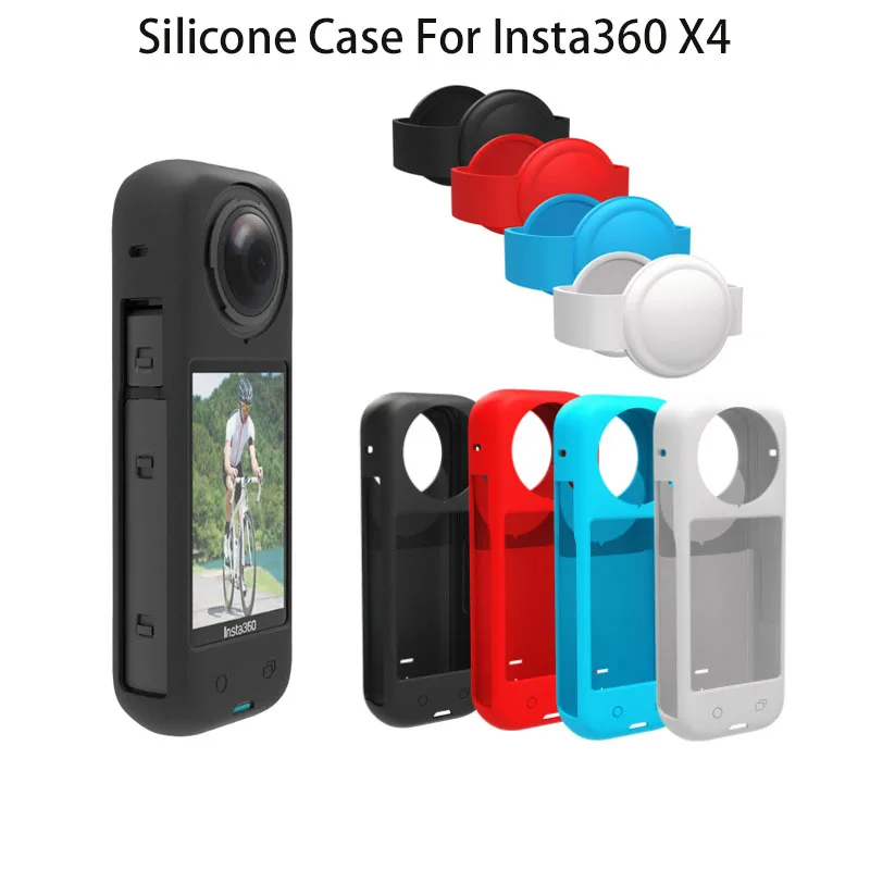 Silicone-Case-For-Insta360-X4-Body-Lens-Protective-Cover-Anti-Slip-Anti ...