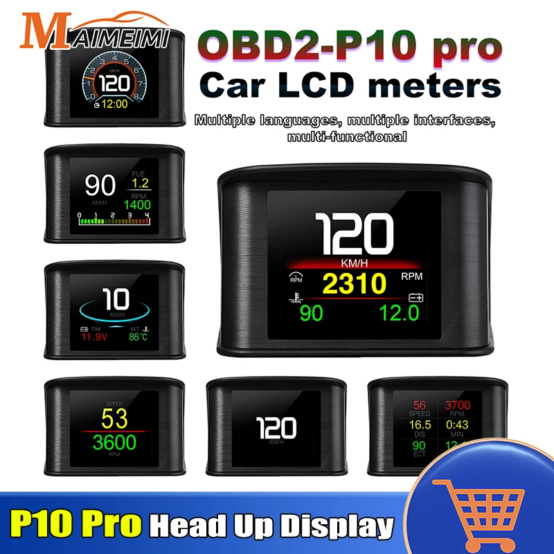 Medidor-Digital-inteligente-OBD2-para-coche-veloc-metro-con-pantalla-frontal-P10-Pro-HUD ...