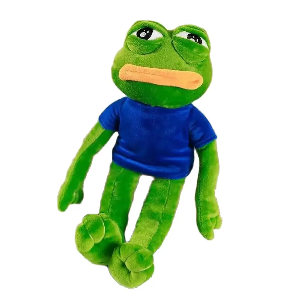 45CM Pepe Frog Plush Toy Sad Male Ugly Baby Big Mouth Crying Face ...