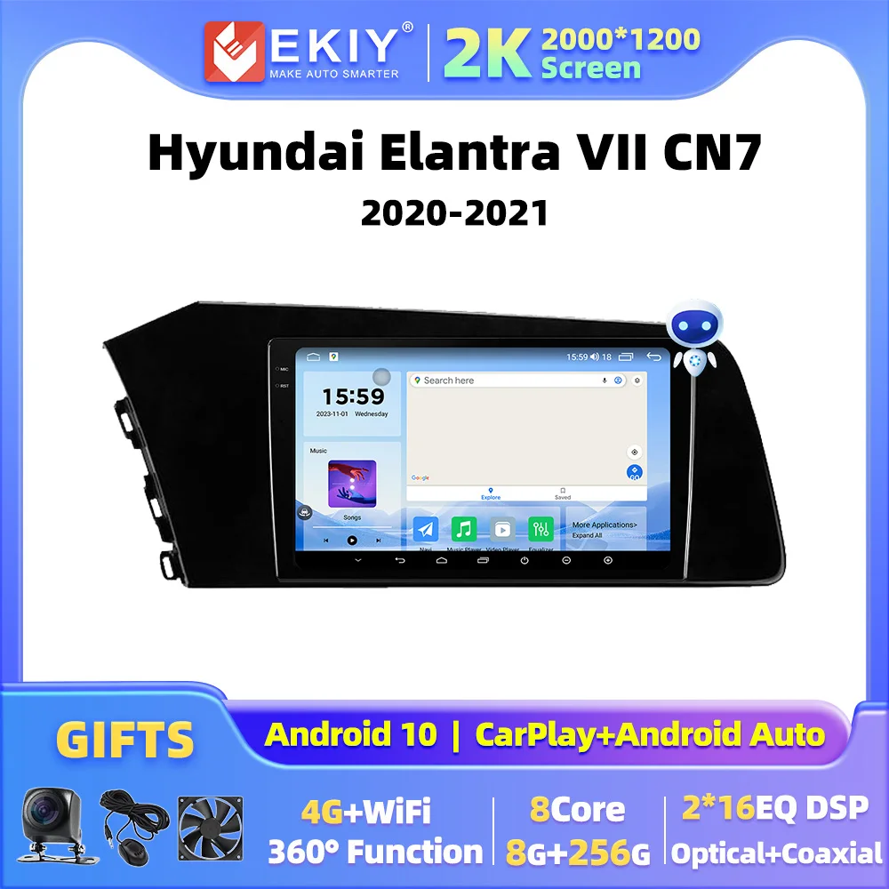 EKIY-For-Hyundai-Elantra-VII-CN7-2020-2021-Android-Auto-Radio-Stereo-Car-Multimedia-Navigation ...