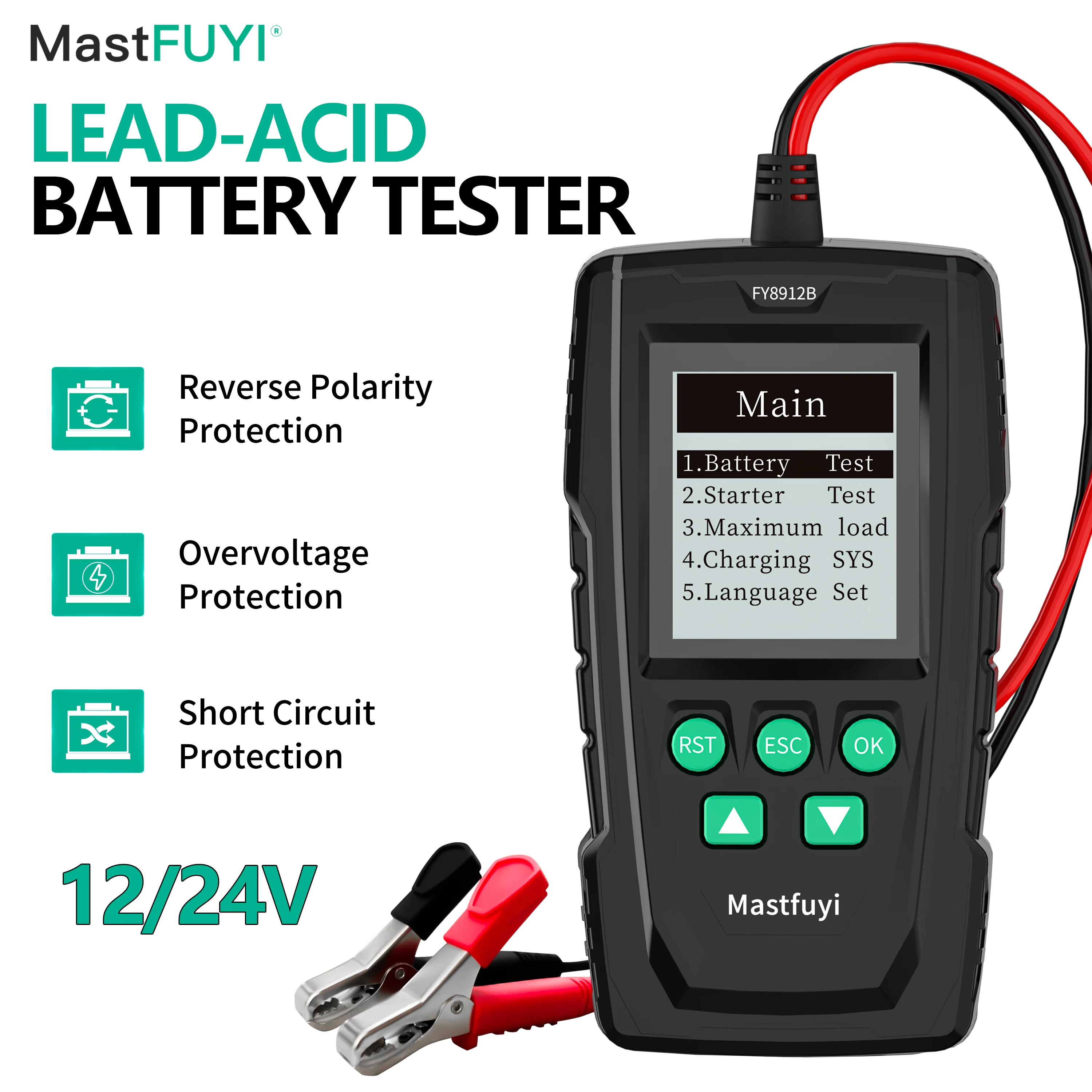 MASTFUYI-FY8912B-Battery-Tester-Multifunctional-Car-Battery-Tester-12V ...