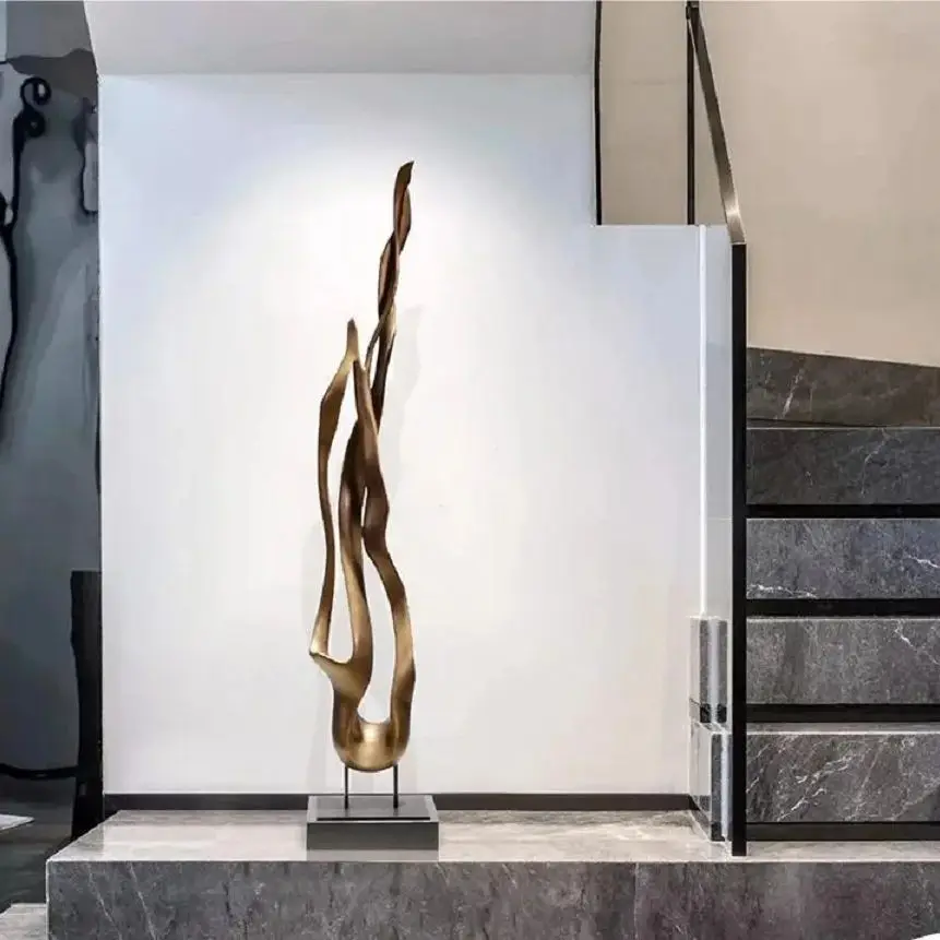 Floor-standing-abstract-sculpture-ornaments-hotel-large-glass-fiber ...