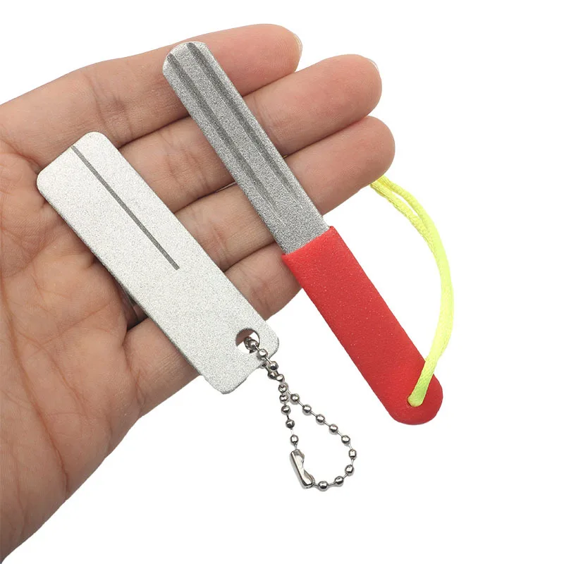 Fishing Hook Sharpener Portable Diamond Knife Mini EDC Pocket Fish Hook ...