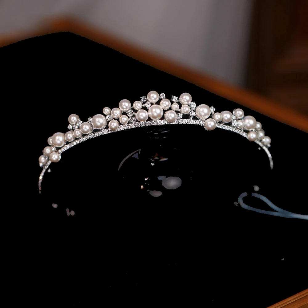 Tiaras-de-boda-con-perlas-coreanas-diademas-de-novia-brillantes ...