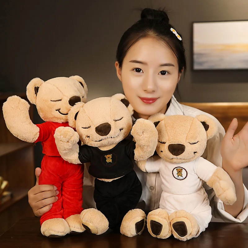 1pc 40cm Chinese Kung Fu Yoga Plush Bear Can Move Around Relax Soft ...