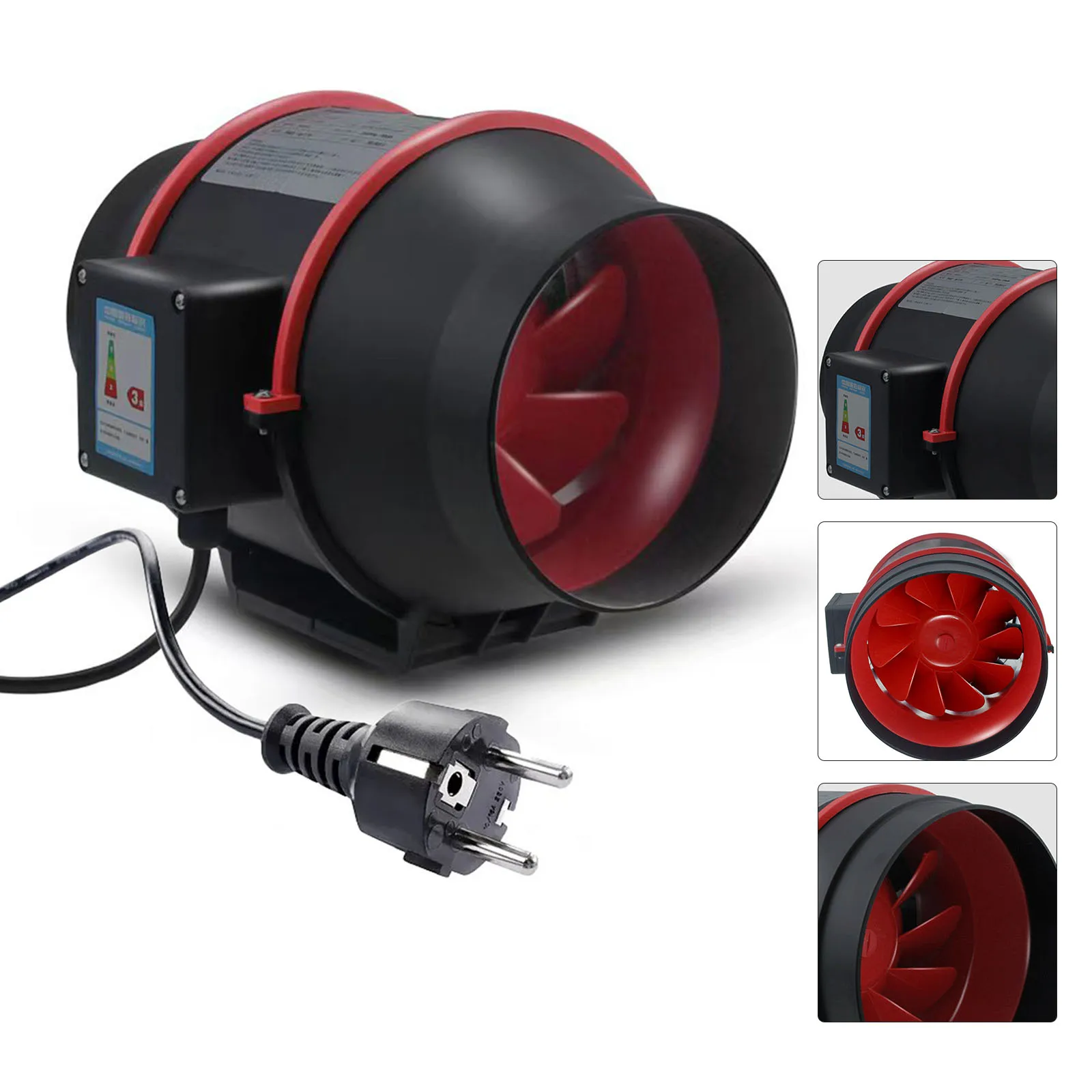 Flue-Fan-100mm-Speed-Control-Mixed-Flow-Inline-Fan-Circular-4-Inch-Pipe ...