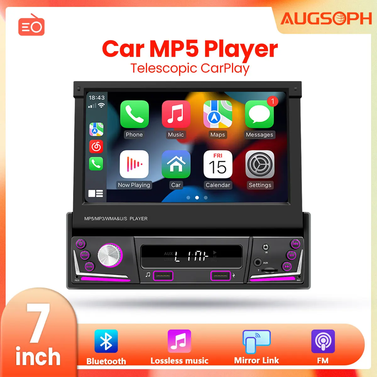 1Din-Car-Radio-Multimedia-MP5-Player-7-inch-Universal-Navigation-with ...