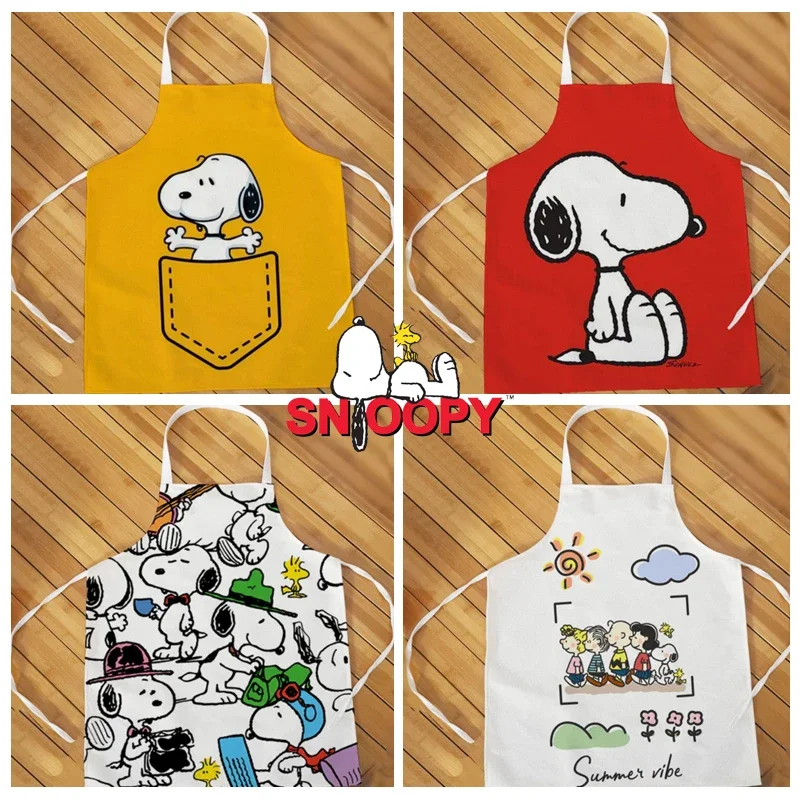 Snoopy-Kitchen-Aprons-Women-Sleeveless-Apron-Children-s-Cartoon ...