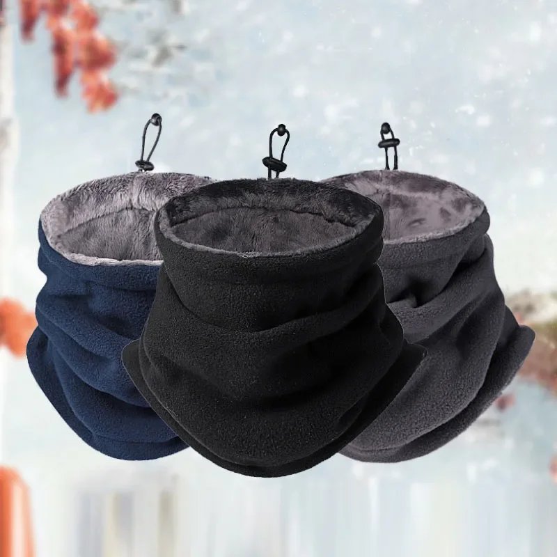 Winter-Neck-Warmer-Gaiter-Thermal-Bandana-Face-Cover-Half-Fleece-Mask ...