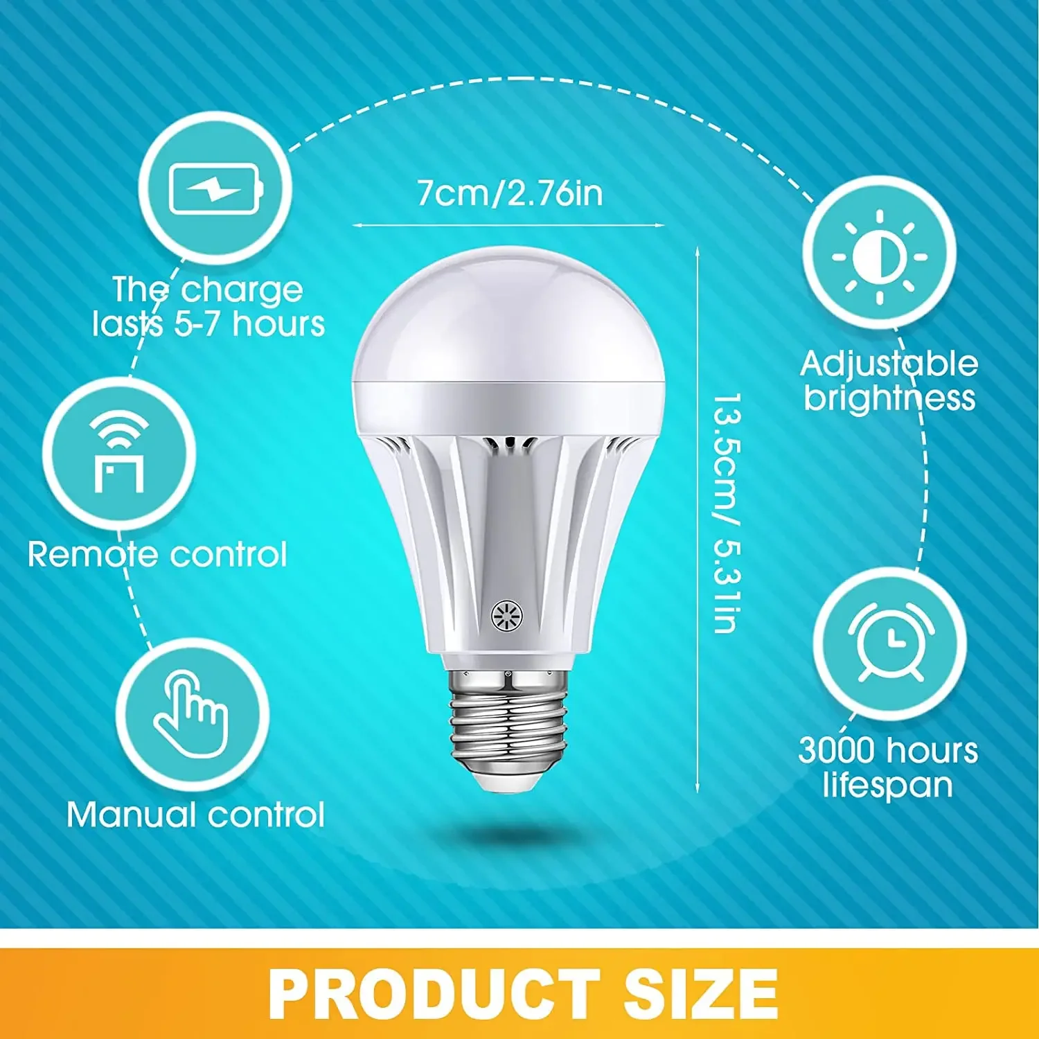 Rechargeable-Light-Bulbs-Battery-Operated-Light-Bulb-with-Remote-E27 ...