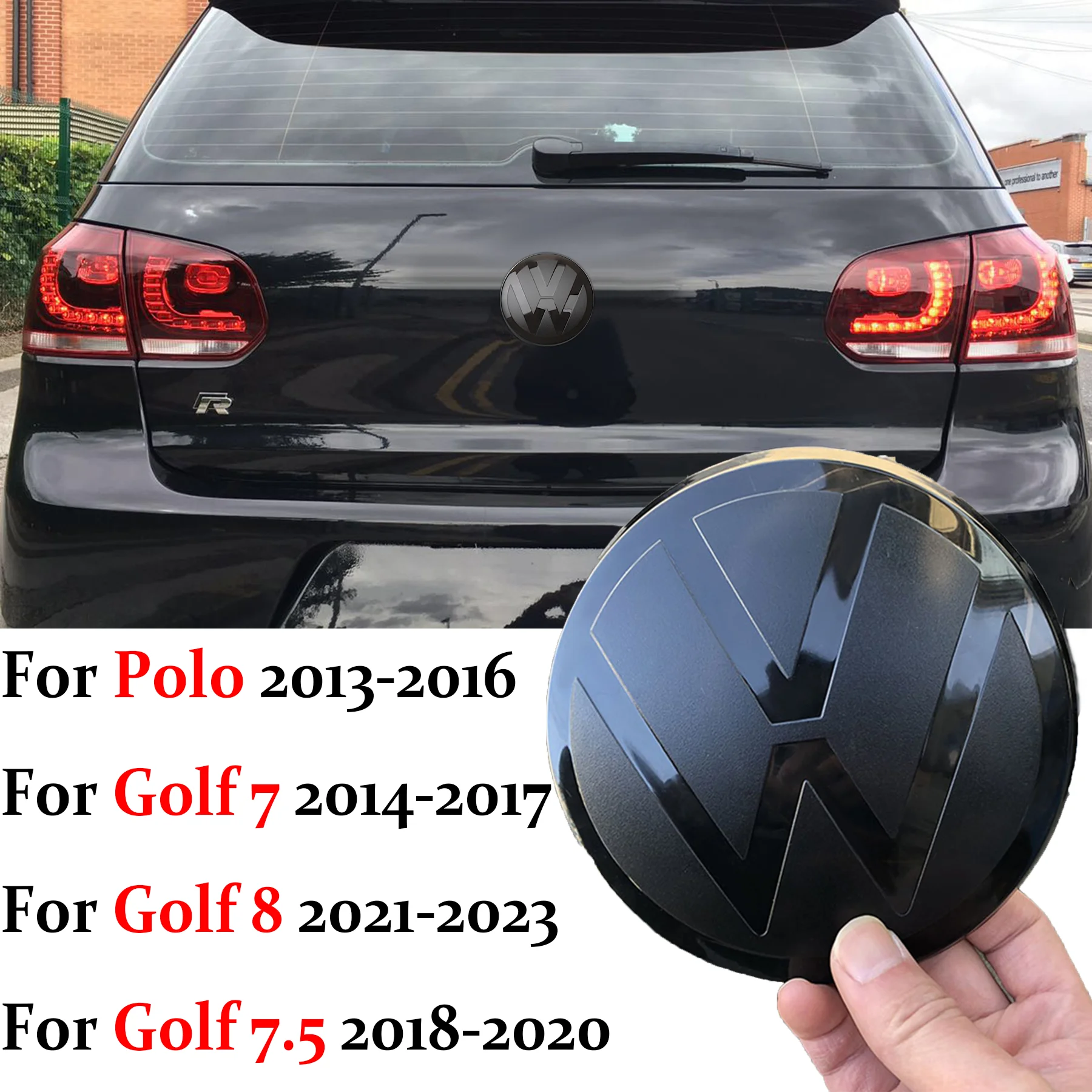 Non-destructive-Gloss-Black-Front-Grill-Badge-Rear-Trunk-Lid-Emblem ...