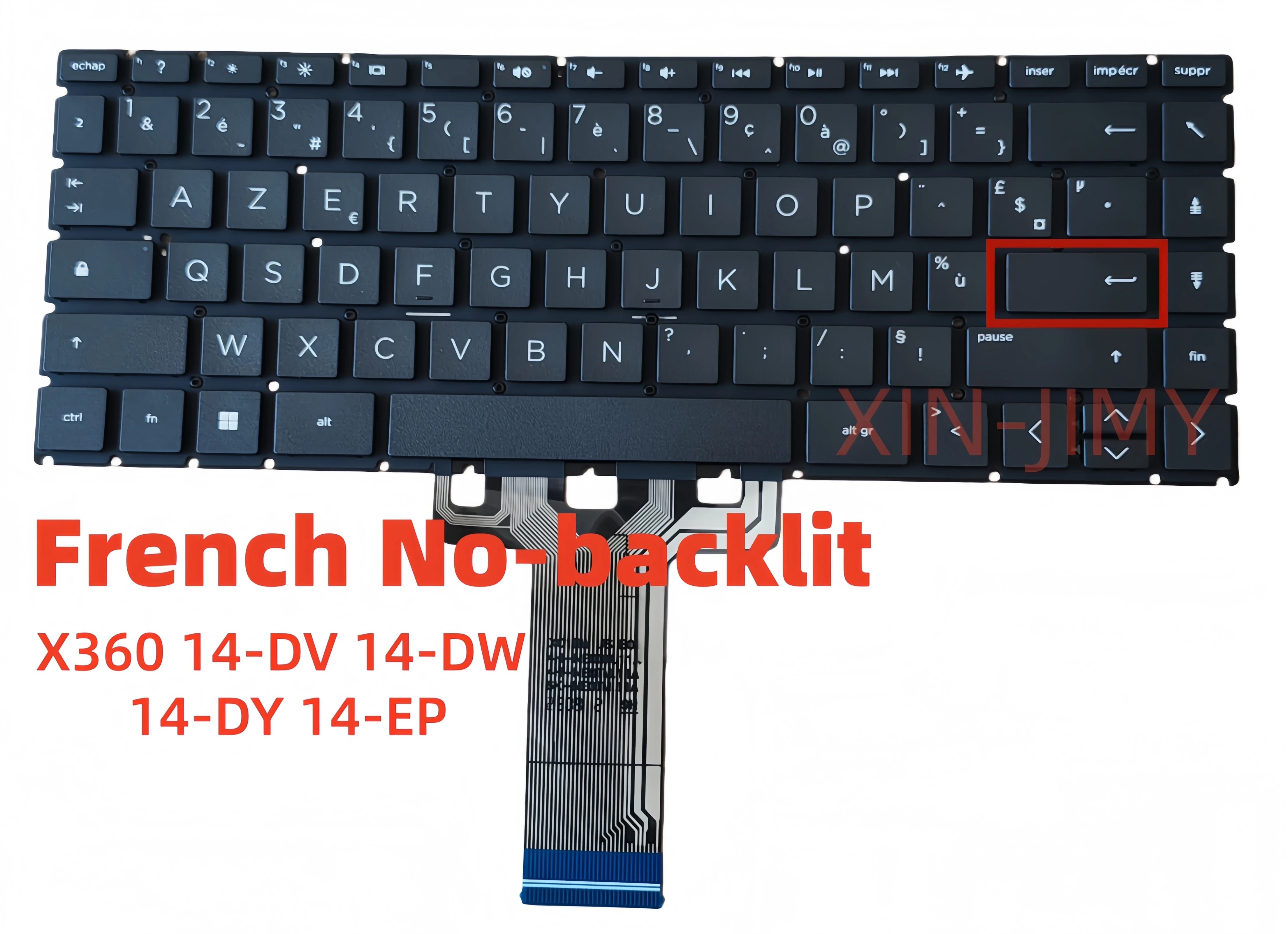 French blackLaptop Keyboard For HP pavilion X360 14-DV 14-DW 14-DY 14 ...