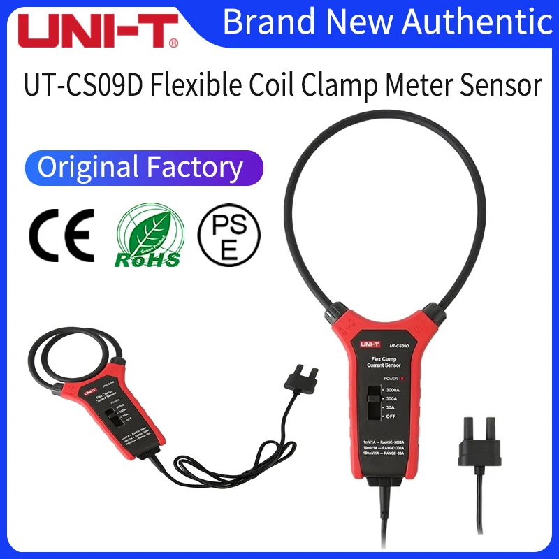 UNI-T-UT-CS09D-3000A-AC-Current-Flexible-Clamp-Meter-Flex-Clamp-Sensor ...
