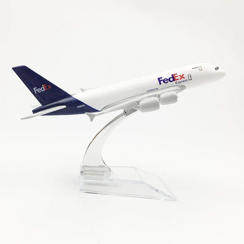 16CM-Airplane-Model-FedEx-Cargo-Logistics-Airbus-A380-Airlines-Aircraft ...