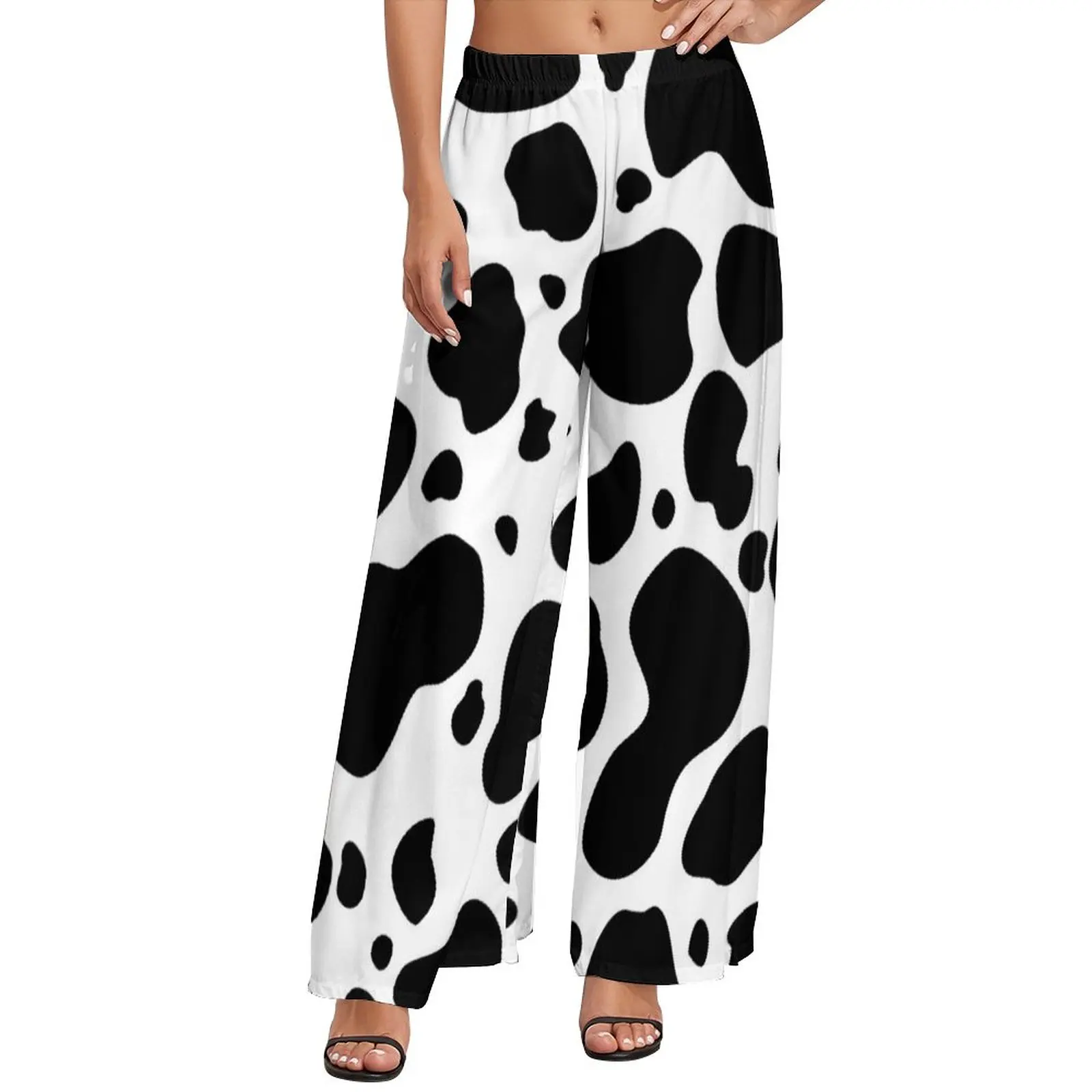 Brown White Cow Print Pants | Cow Print High Waist Pants | Cow Print ...