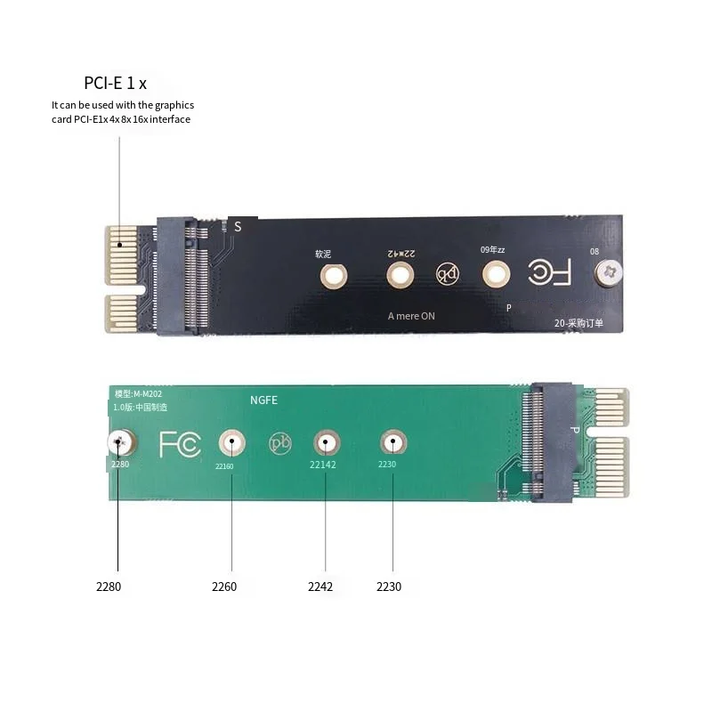 M-2-NVME-Protocol-solid-state-SSD-to-desktop-display-card-slot-PCI-E-1x ...