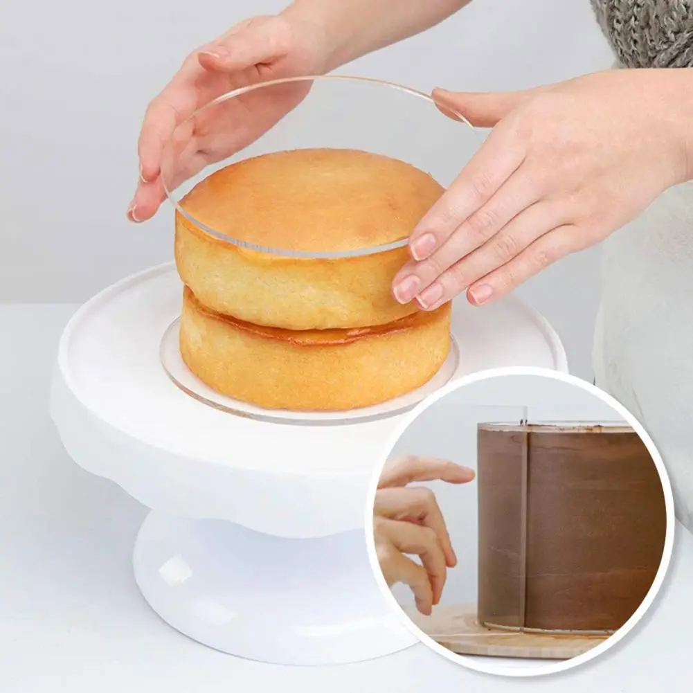 Cake-Discs-Multi-Use-Smooth-2Pcs-Acrylic-Boards-Sturdy-Useful ...