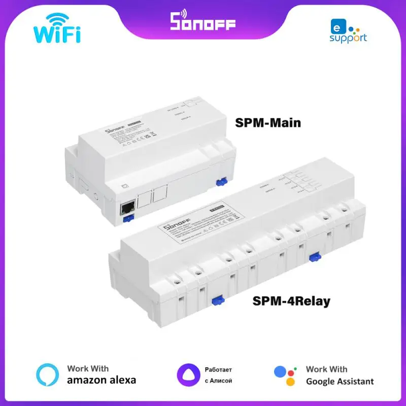 Sonoff-spm-principal-4-rel-empilh-vel-medidor-de-energia-RS-485-20a ...