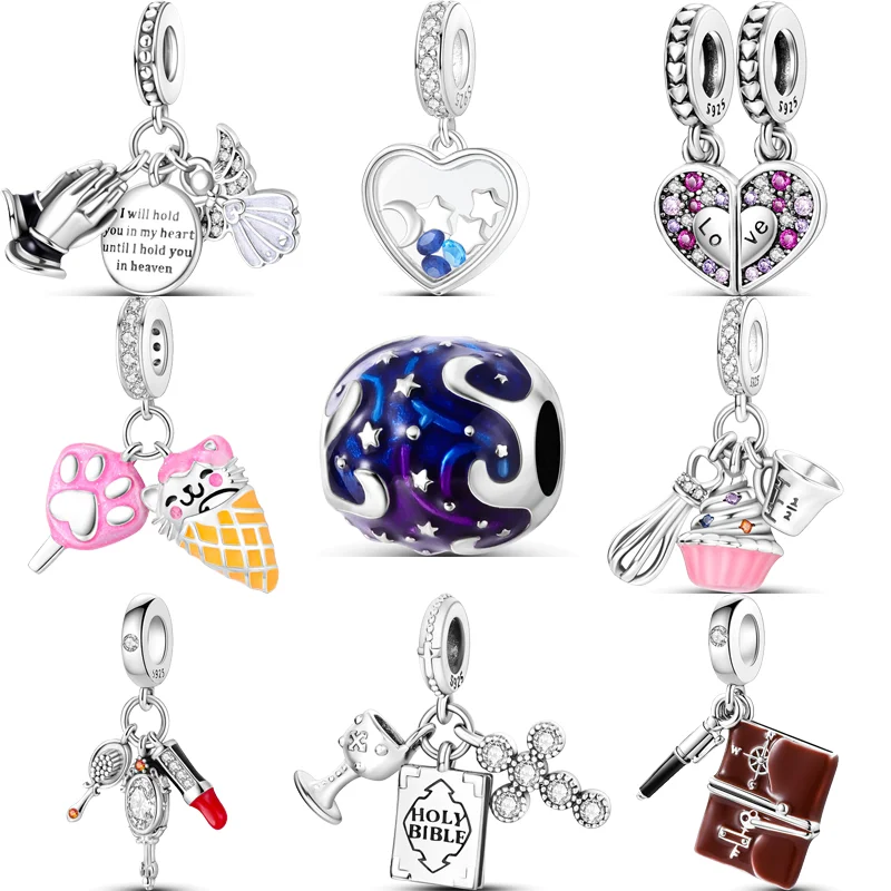 Fit-Original-Pandora-Charms-Bracelet-DIY-Jewelry-925-Silver-Lipstick ...