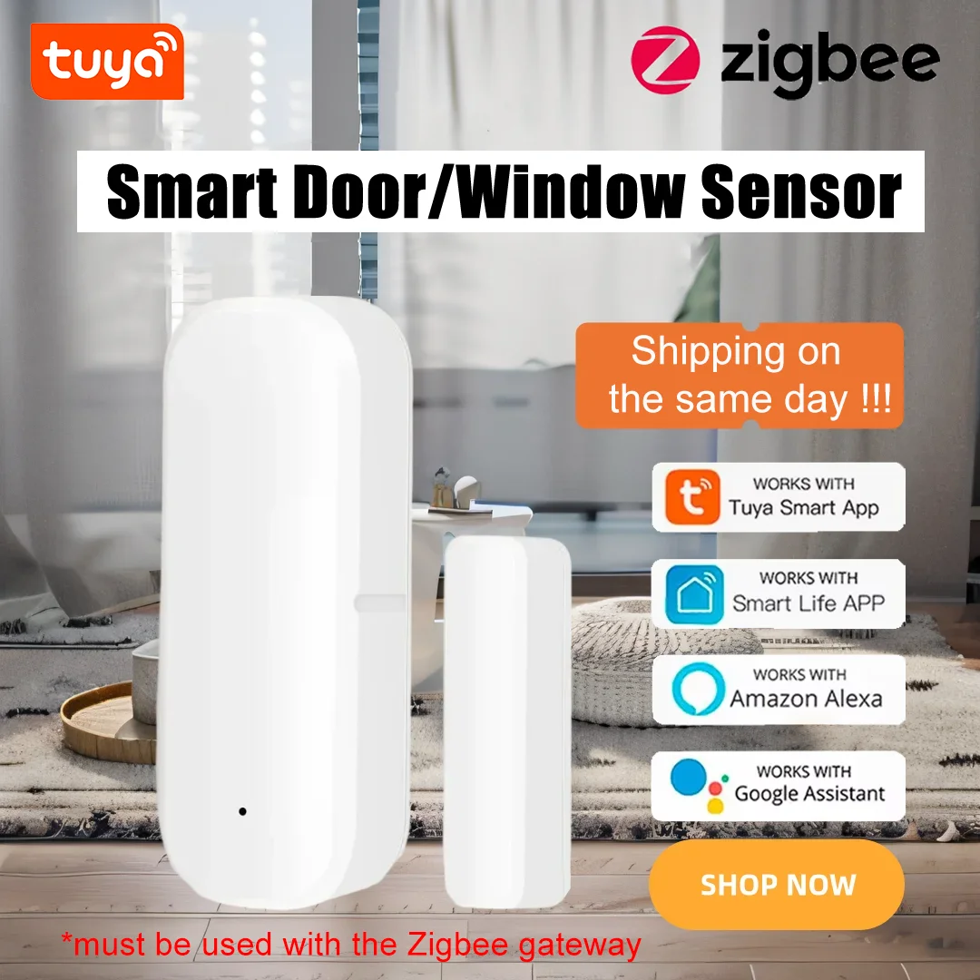 Tuya Zigbee Door Magnetic Sensor Door Window Opening Sensor Wireless ...