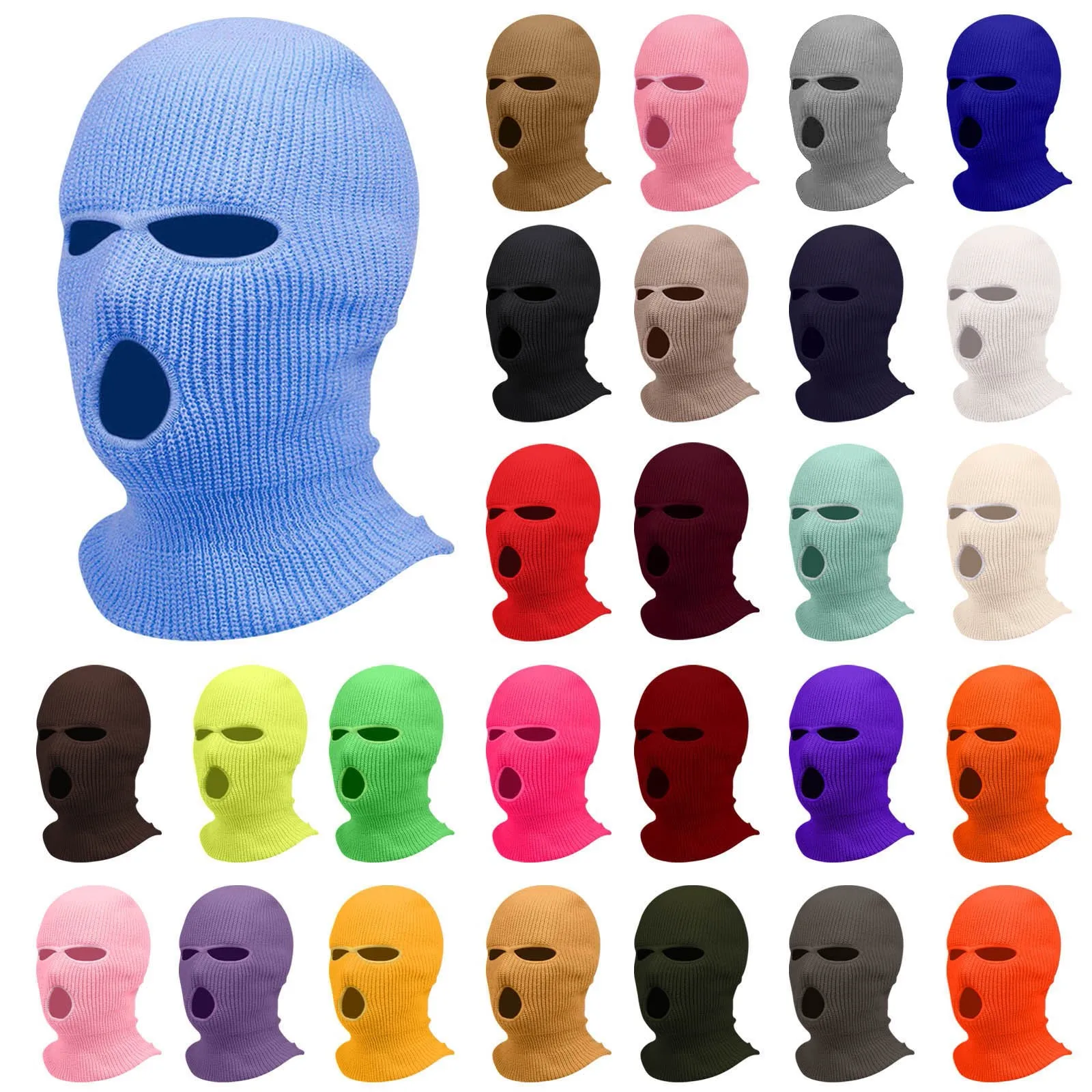 2024-New-Full-Face-Cover-Ski-Mask-Hat-3-Holes-Balaclava-Army-Tactical ...