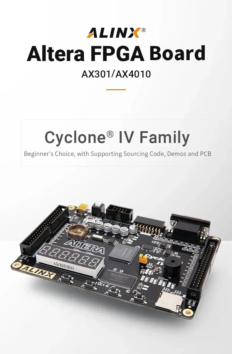 Макетная плата управления начальным уровнем ALINX AX4010: ALTERA CYCLONE IV EP4CE10 FPGA ...