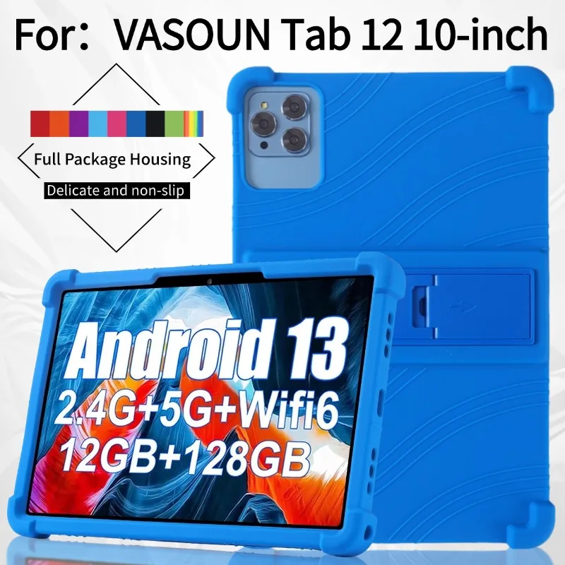 For VASOUN Tab 12 Android 13 10.1’ Tablet Silicone Shockproof Case with ...