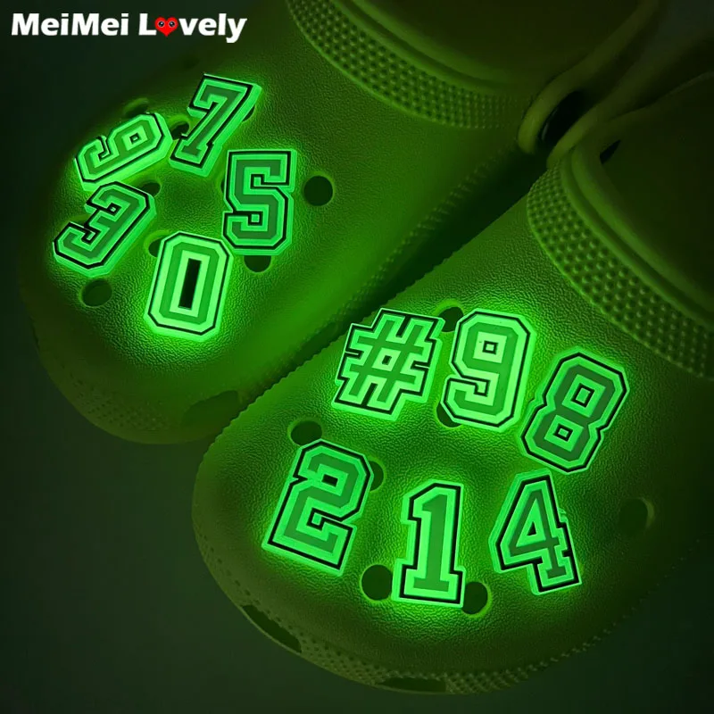 1pcs-Numbers-Luminous-Shoe-Charms-Arabic-Numerals-Pins-Croc-Glow-In-the ...