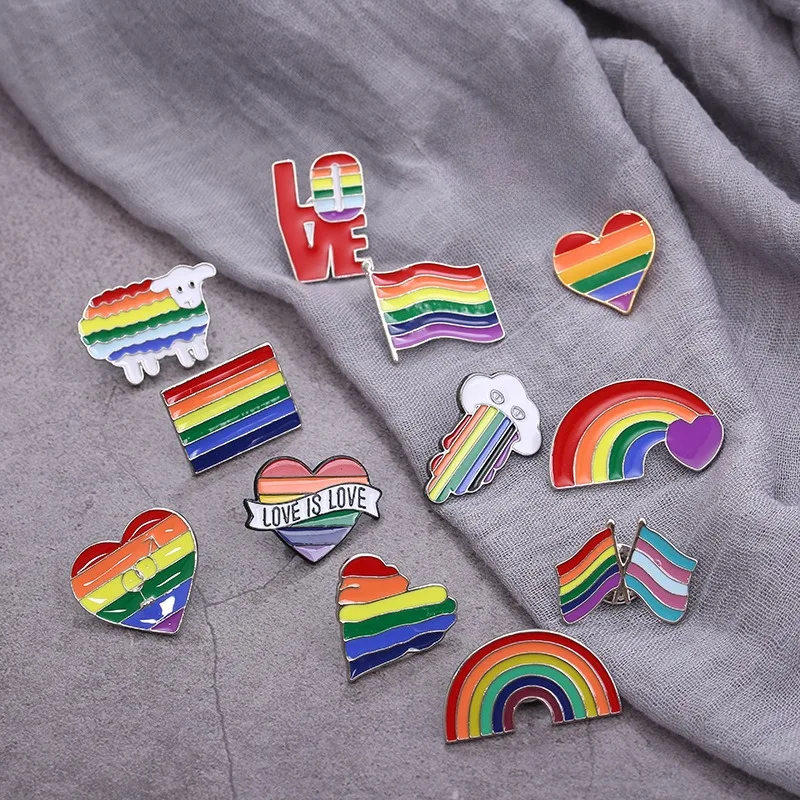 Insignias-creativas-de-aleaci-n-de-dibujos-animados-de-arco-ris ...