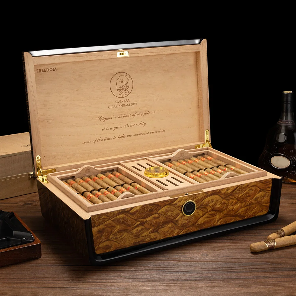 Luxury-Guevara-Cigar-Humidor-Fingerprint-Unlocked-Large-Volume-Humidor ...