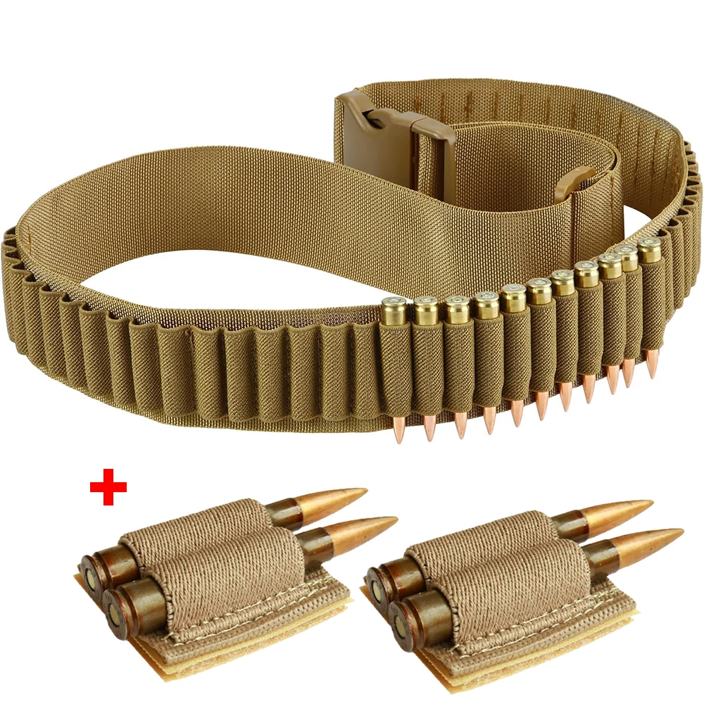 Tactical-50-Rounds-Rifle-Bullet-Cartridge-Bandolier-Ammo-Belt-Sling ...