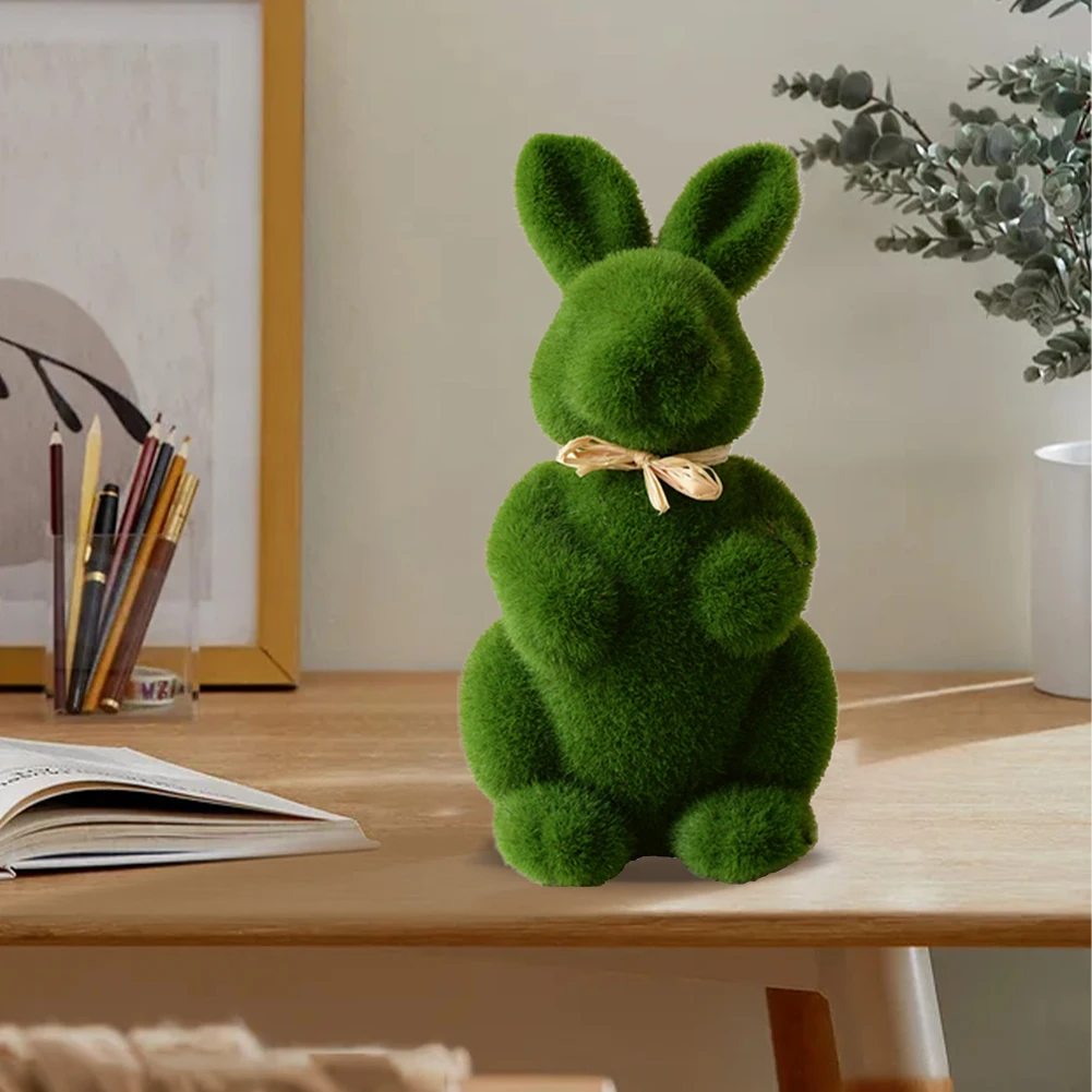 Easter-Moss-Rabbit-Figurine-Artificial-Moss-Rabbit-Easter-Figurine-Home ...