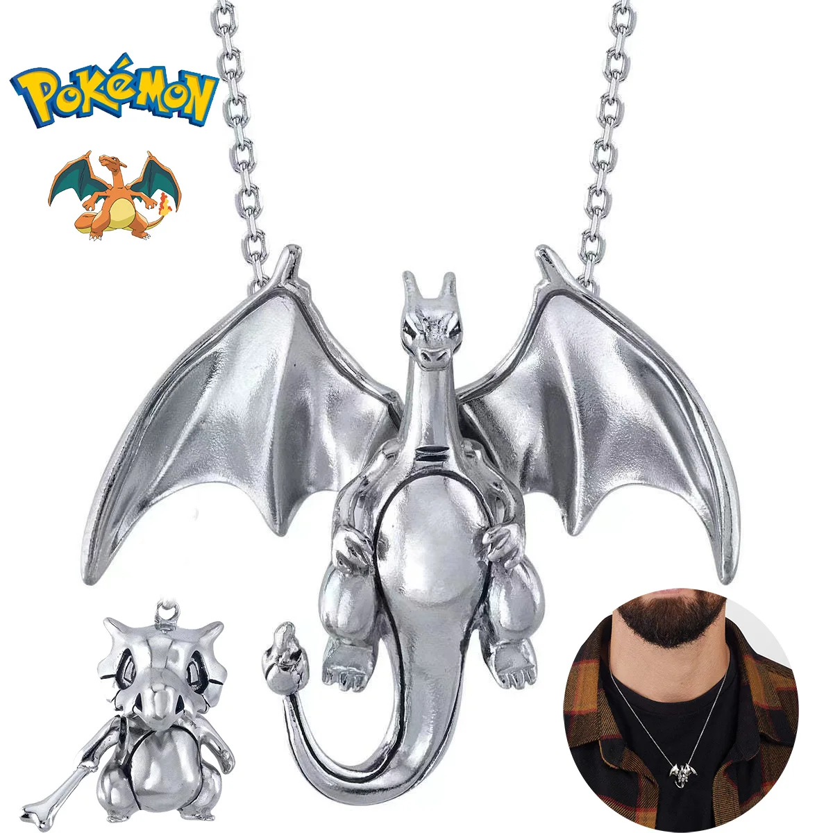 Cartoon-Pokemon-Charizard-Hip-Hop-Punk-Ghost-Pendant-Chain-Necklace-for ...