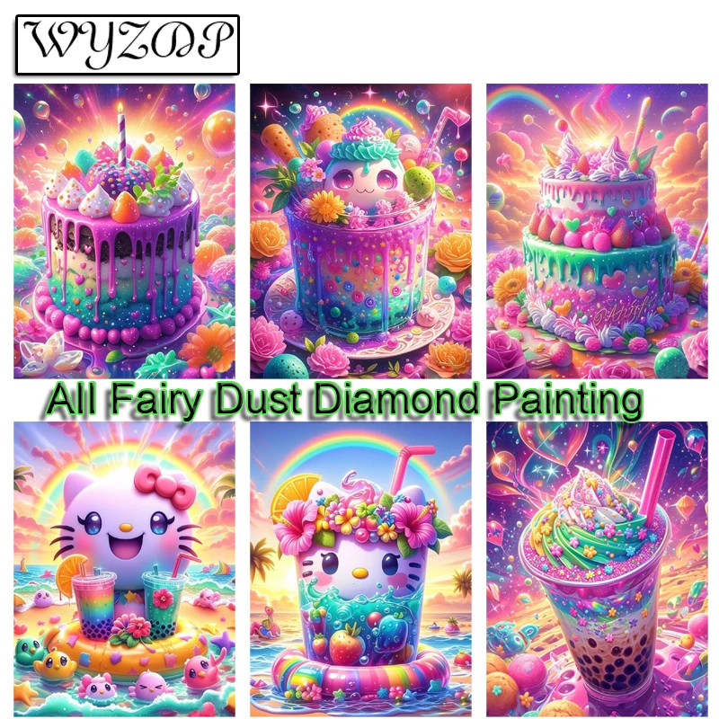 Cake-100-Fairy-Dust-Diamond-Painting-Kit-Landscape-Full-Diamond ...