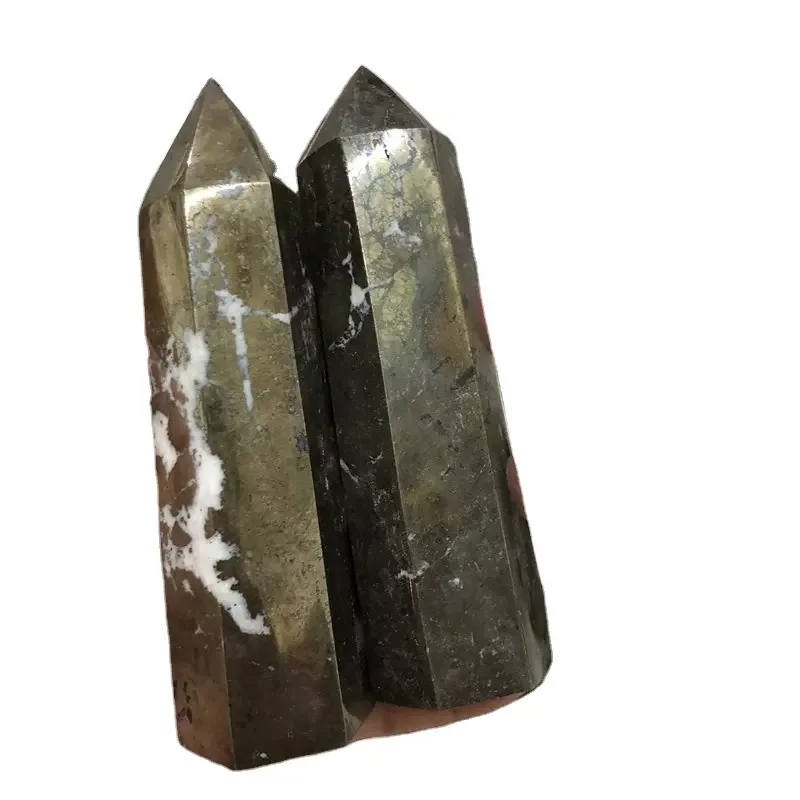Rare Natural Copper Pyrites Wand Healing Crystal Six Siege Point ...