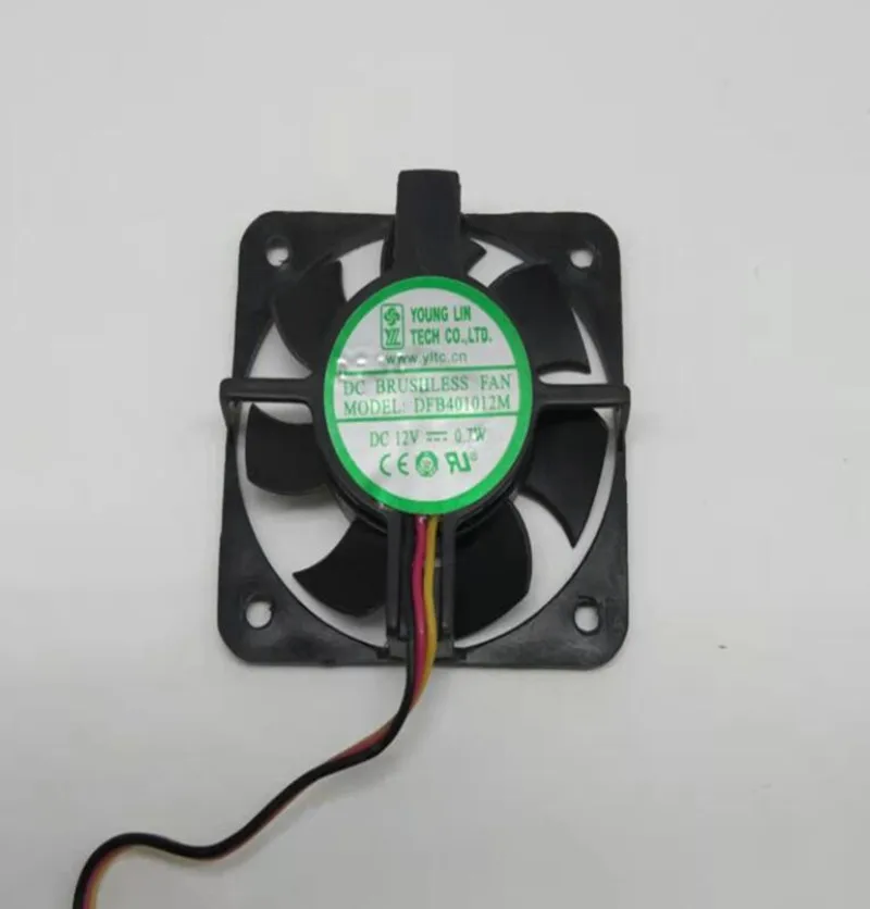 Original YOUNG LIN DFB401012M 4010 12V 0.7W 3-wire cooling fan ...