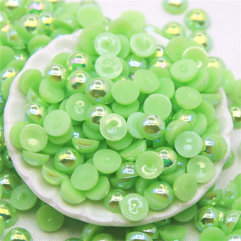 Green Pearls Sewing | Light Green Diy Pearls | Light Green Pearl Bead ...