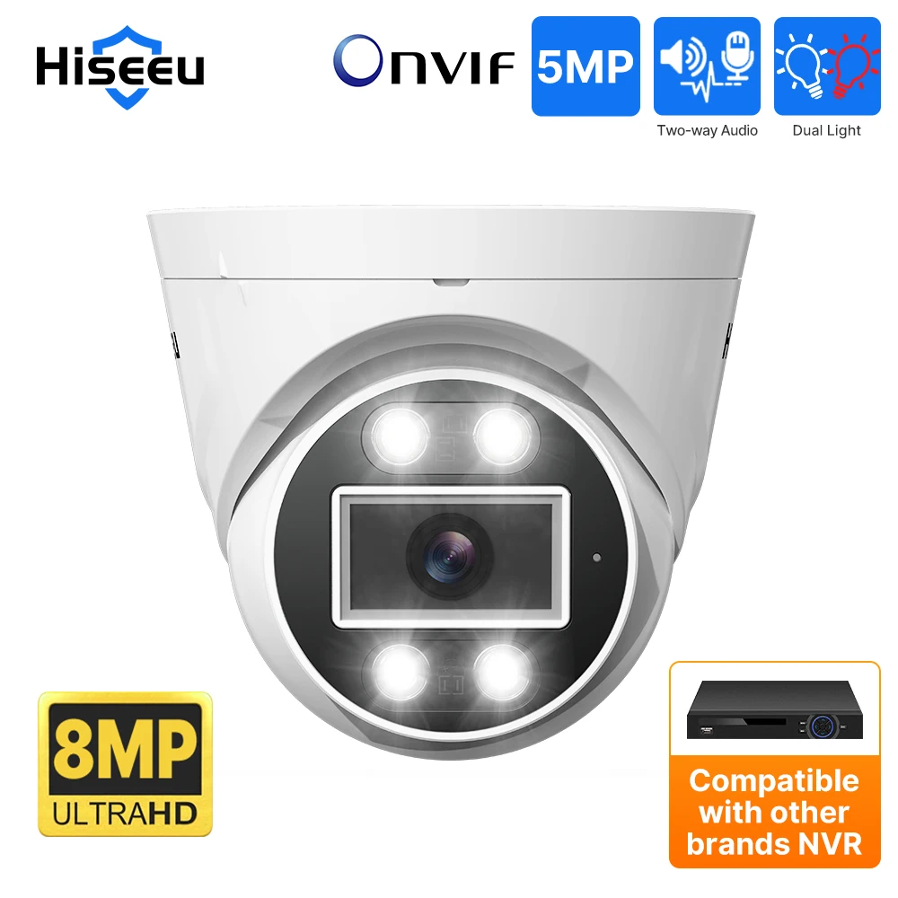 Hiseeu-POE-5MP-8MP-4K-IP-Security-Surveillance-Camera-H-265-Dome-CCTV ...