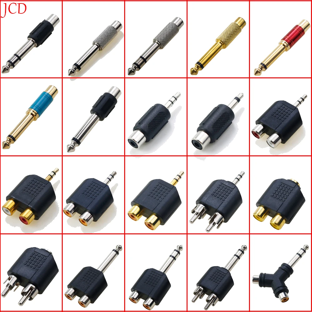 1PC-RCA-adapter-audio-plug-connector-RCA-male-female-to-RCA-3-5mm-6 ...