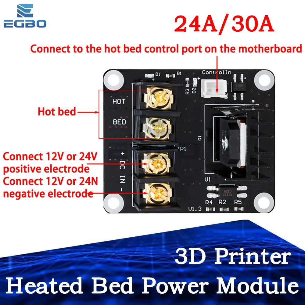 3D-Printer-Heated-Bed-Power-Module-High-Current-25A-30A-MOSFET-Upgrade ...