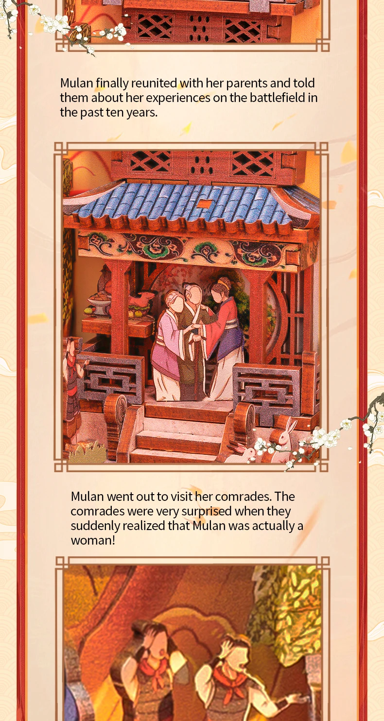 The Legend of Mulan Book Nook Kit - kingstora.com