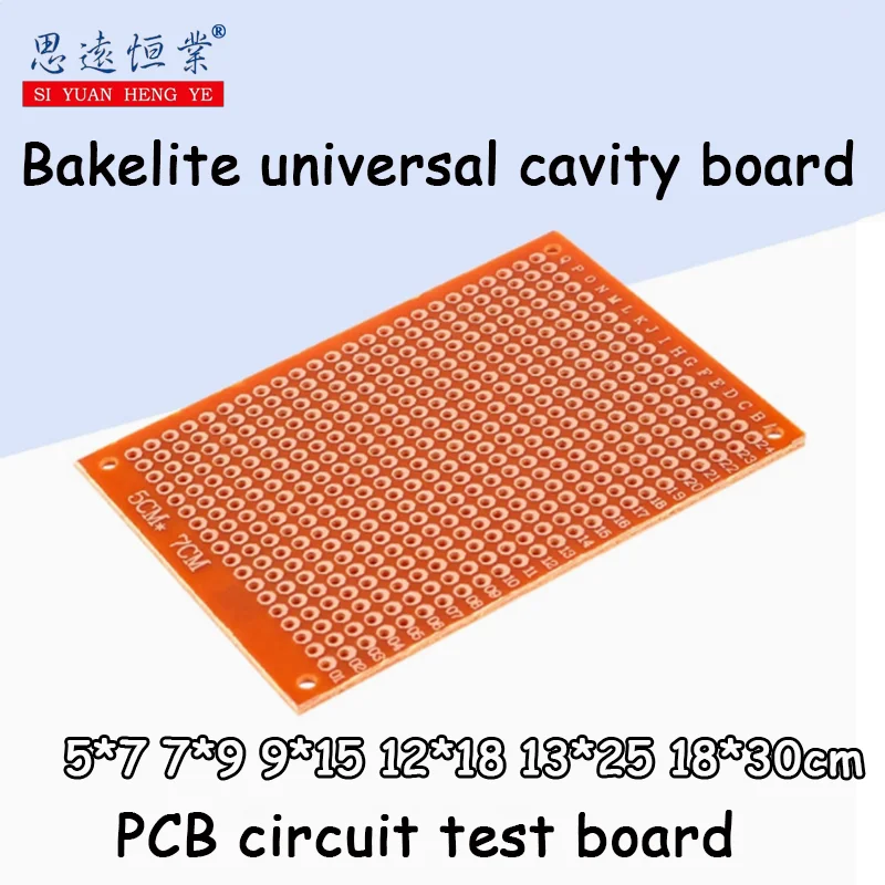 Panneau de cavité universel en bakélite, circuit imprimé de test 5*7 7* ...