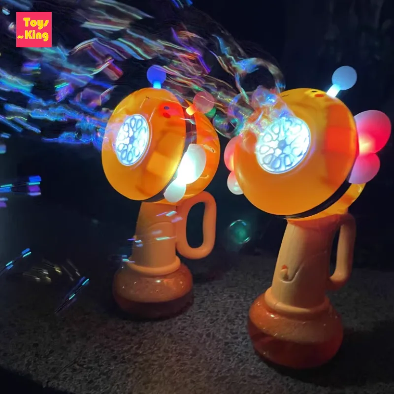Handheld Bee Shaking Bubble Gun With Lights Children's Soap Blowing ...