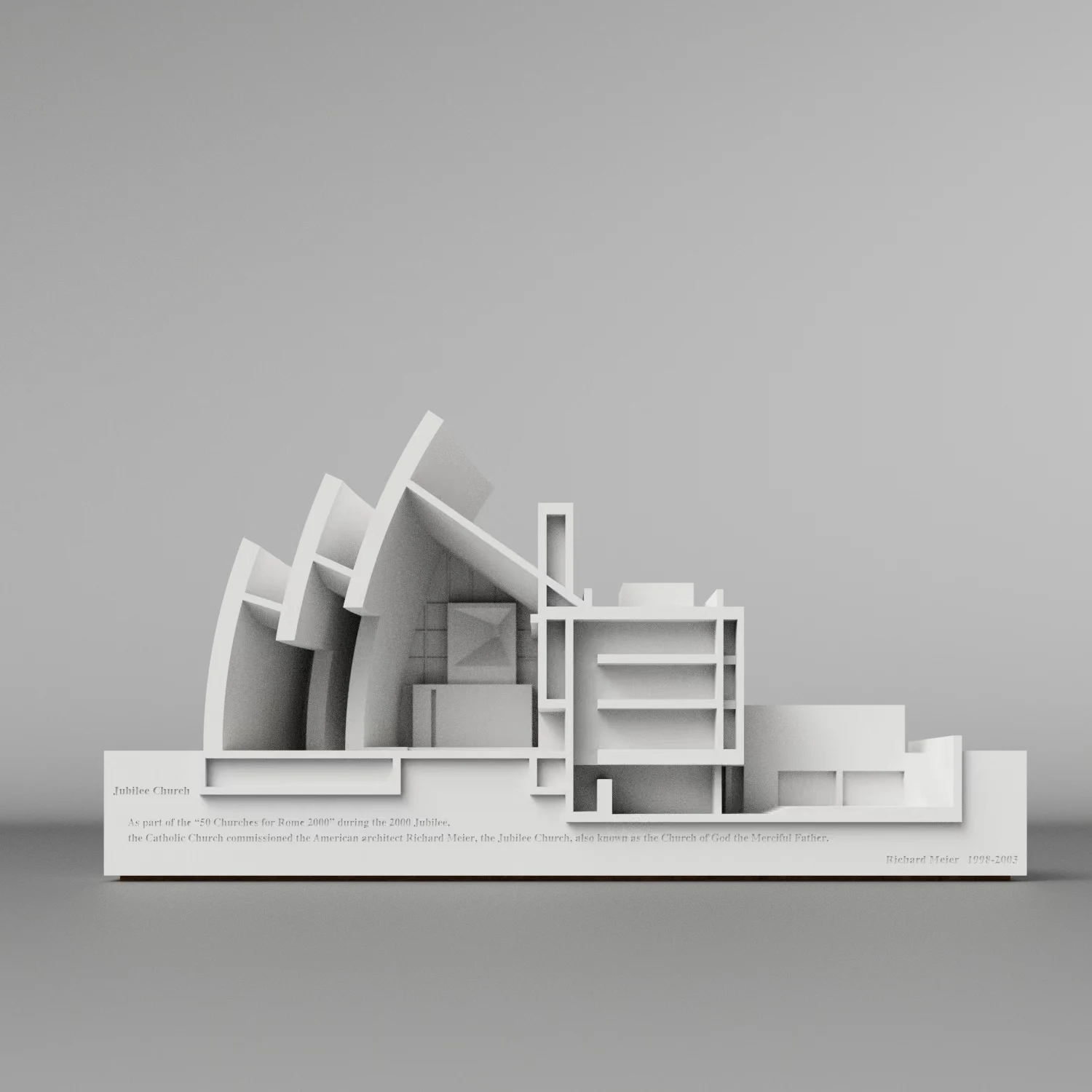Richard-Meier-Millennium-Church-Cement-Architectural-Models-Concrete ...