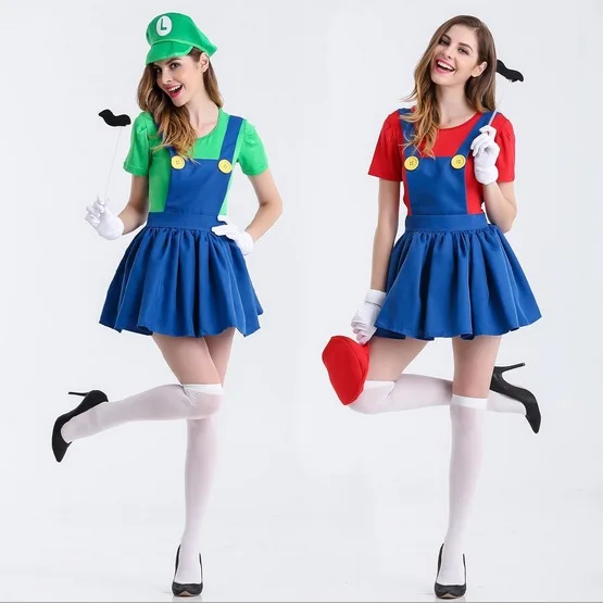 Ropa-de-Cosplay-de-Super-Mario-para-mujer-mu-eca-m-vil-ropa-de-Louie ...