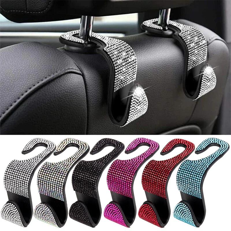 Multifunction Portable Rhinestone Car Seat Back Hook Headrest Storage ...