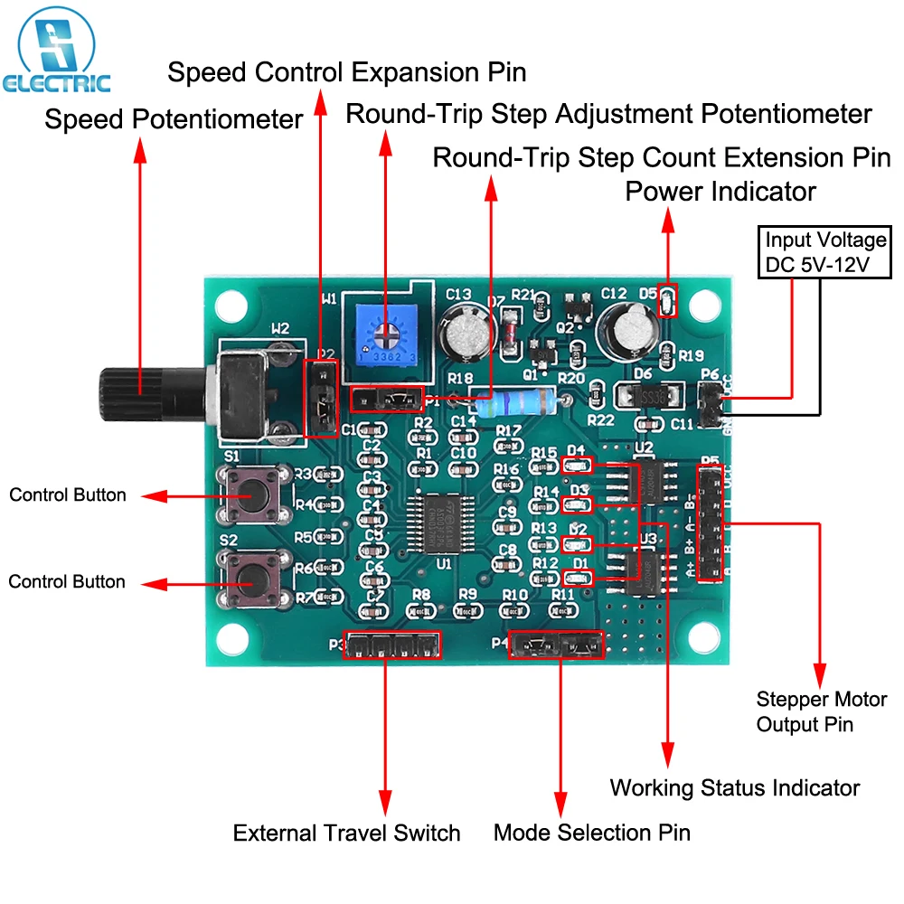 Multifunctional-Micro-Stepping-Control-Board-Motor-Drive-Board-DIY ...