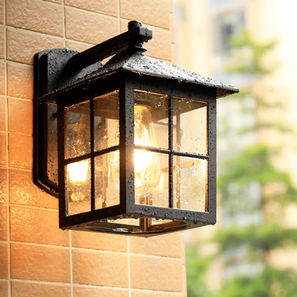 European retro outdoor wall lamp waterproof villa decoration landscape ...