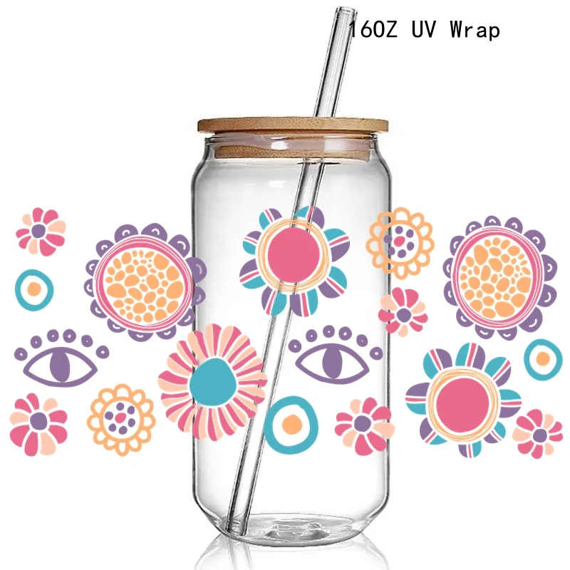 Retro-Eye-UV-DTF-Sticker-Wraps-16OZ-Libbey-Glass-Cup-Can-Wrap-Transfer ...