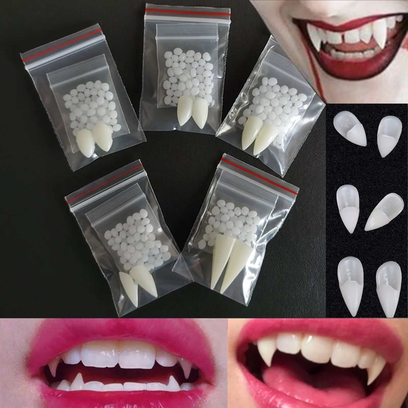 Suit-Resin-Vampire-Teeth-Fangs-Halloween-Decoration-Props-Diy-Teeth ...